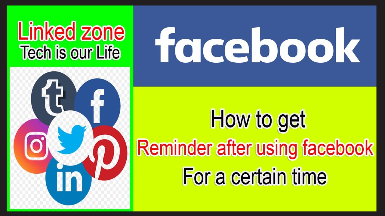 How to get a reminder after using Facebook for a certain time - YouTube
