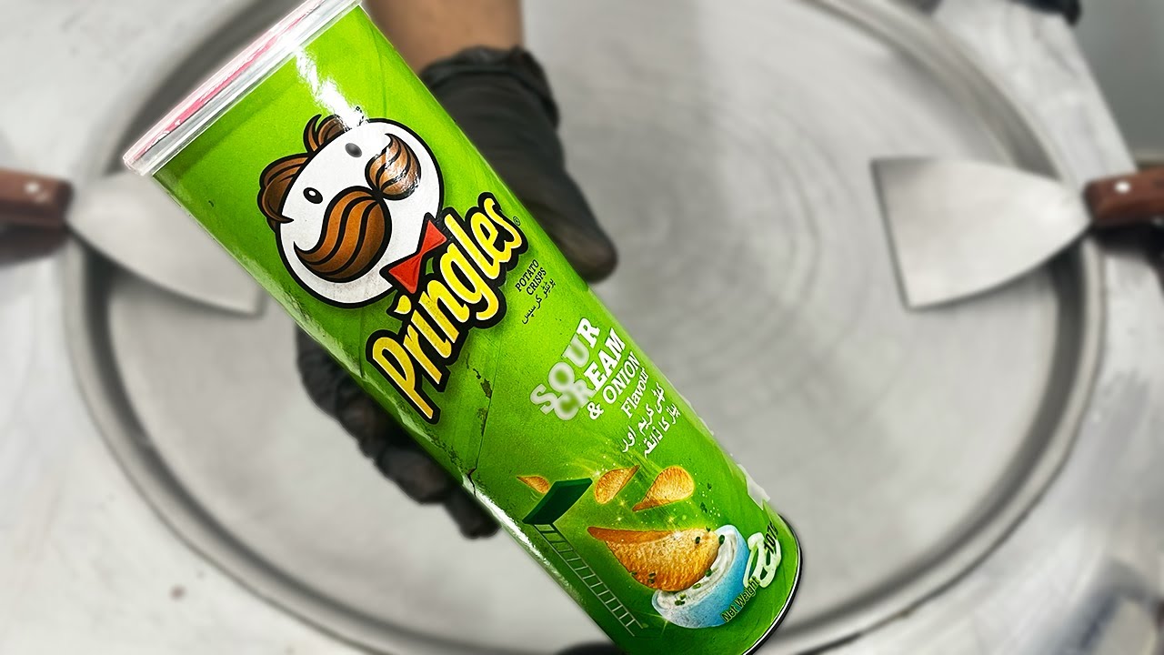 Pringles Sour Cream & Onion Ice Cream Rolls ASMR | Frostly Tingles ...