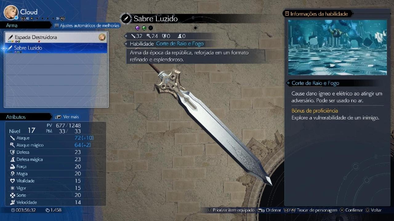 FINAL FANTASY VII REBIRTH, obtendo Sabre Luzido (arma de Cloud). - YouTube