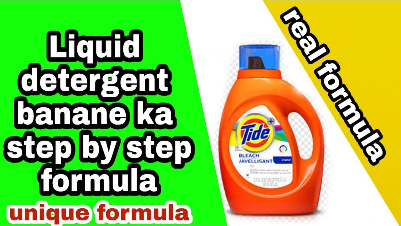 Liquid Detergent Making Process100% Real Formula how to make liquid ...