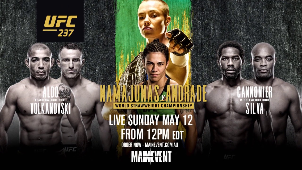 Live from Brazil UFC 237 with Namajunas and Andrade fighting for the ...