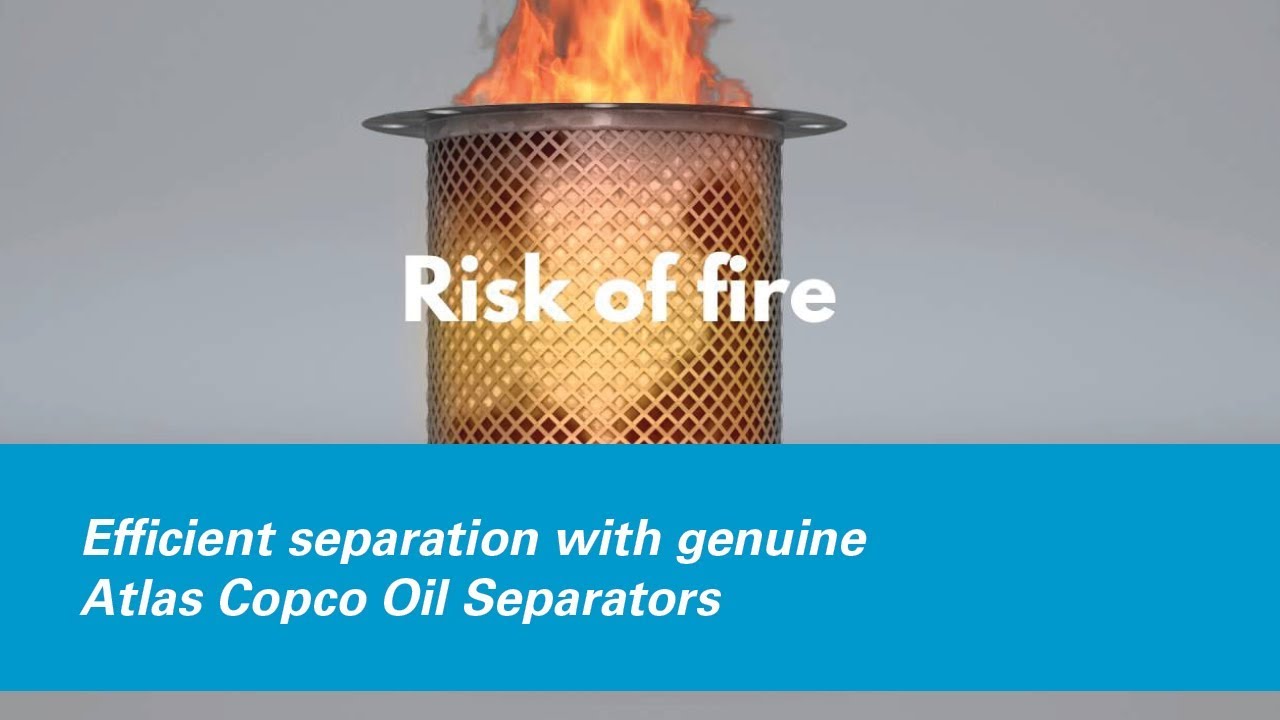 Efficient separation with genuine Atlas Copco Oil Separators - YouTube