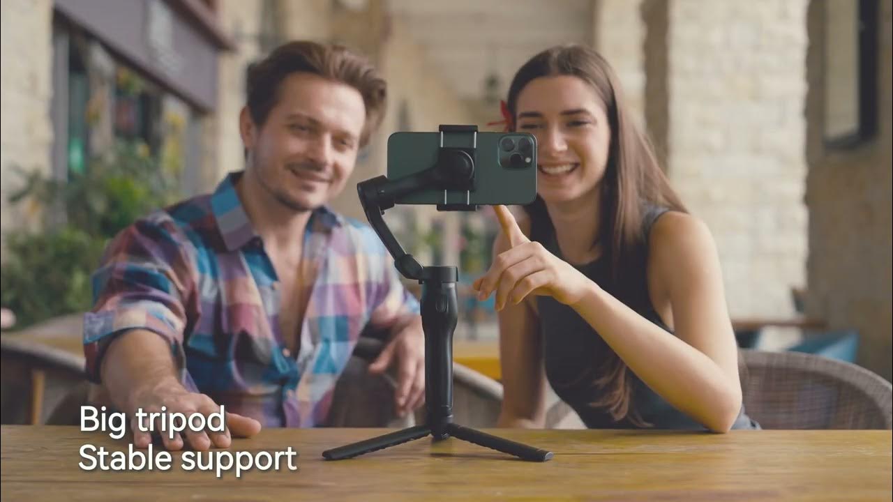 L9 lite 3-axis foldable gimbal with AI tracker RGB light with gesture - YouTube