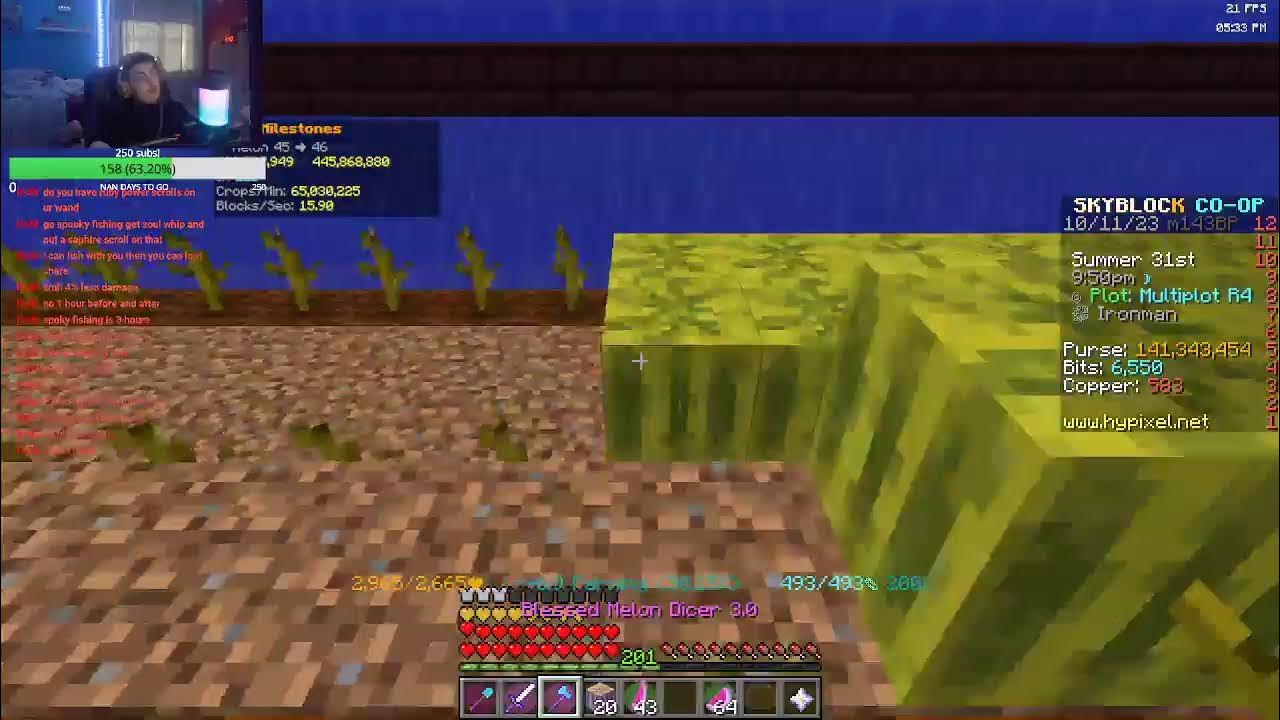 Hypixel Skyblock, GUYS....... BIG NEWS (Ironman)(Talking to chat) - YouTube