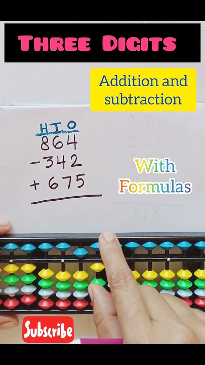 Three digits addition and subtraction with formulas | Learning Abacus ...