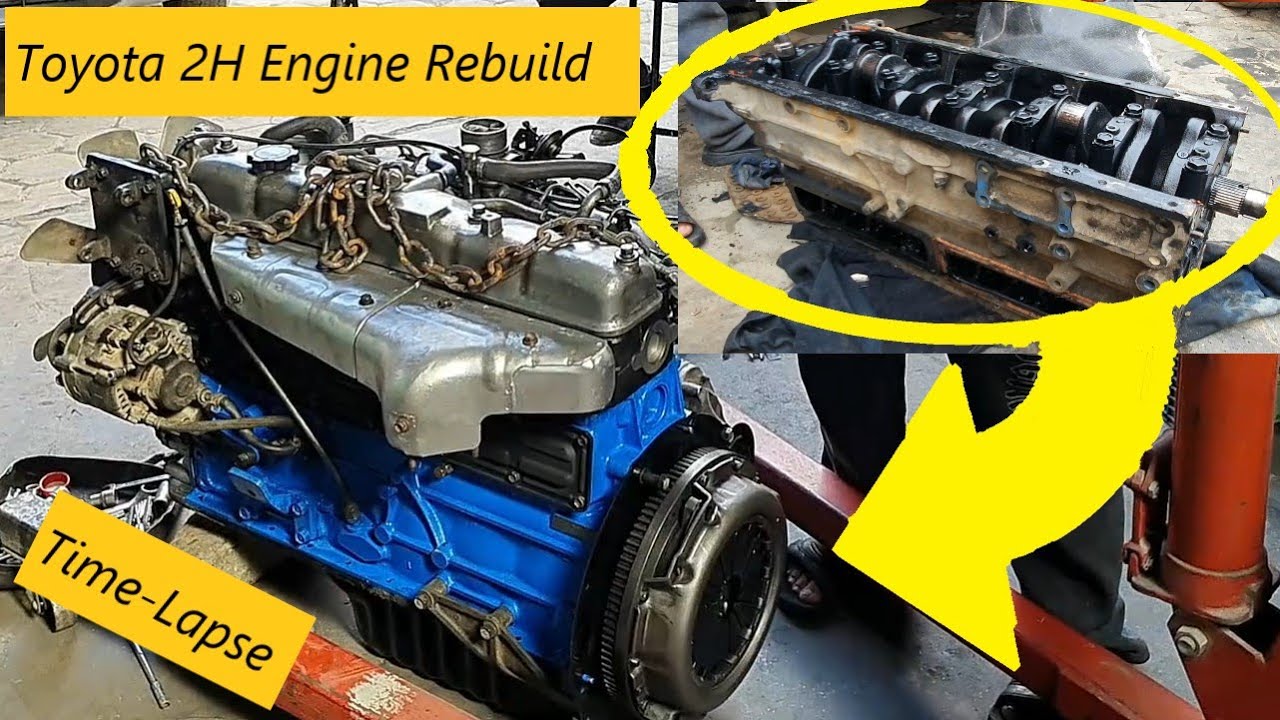 Toyota 2H Engine Rebuild Time-Lapse Landcruiser 60 ランクル60エンジンオーバーホール超速 ...