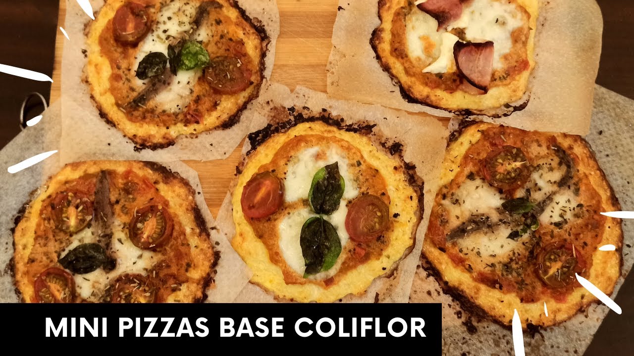 MINI PIZZA BASE COLIFLOR - YouTube