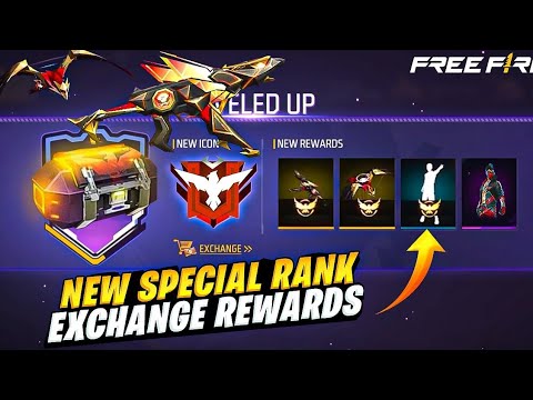 FREE FIRE NEW RANK EXCHANGE STORE | NEW RANK TOKENS EXCHANGE REWARDS ...