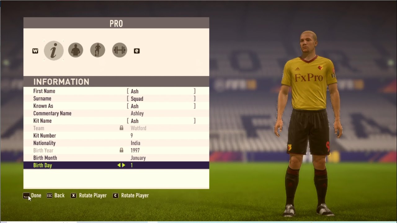 Creating New Profile in FIFA - YouTube