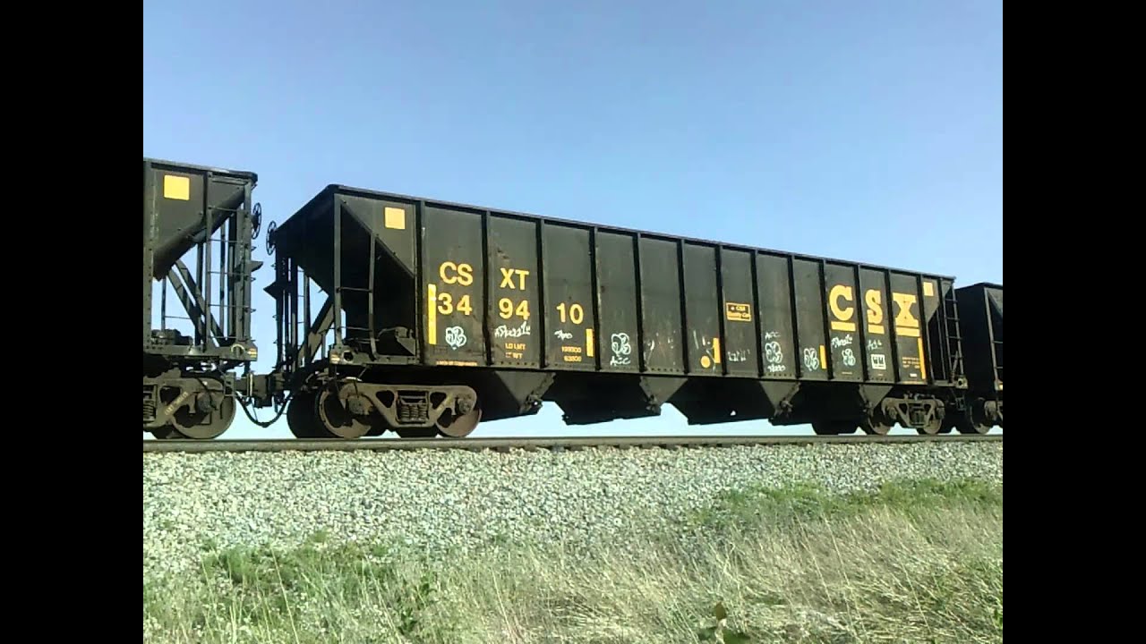 CSX Boxcar Logo Engine Leads Southbound Coal Train Solo - Henry County ...
