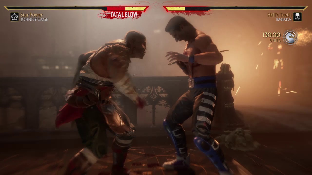 Johnny Cage Vs Baraka Youtube