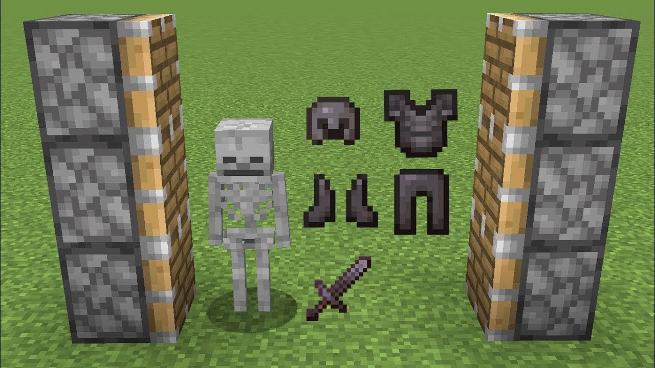 new way to draw in minecraft!skeleton + netherite armor = ??? - YouTube