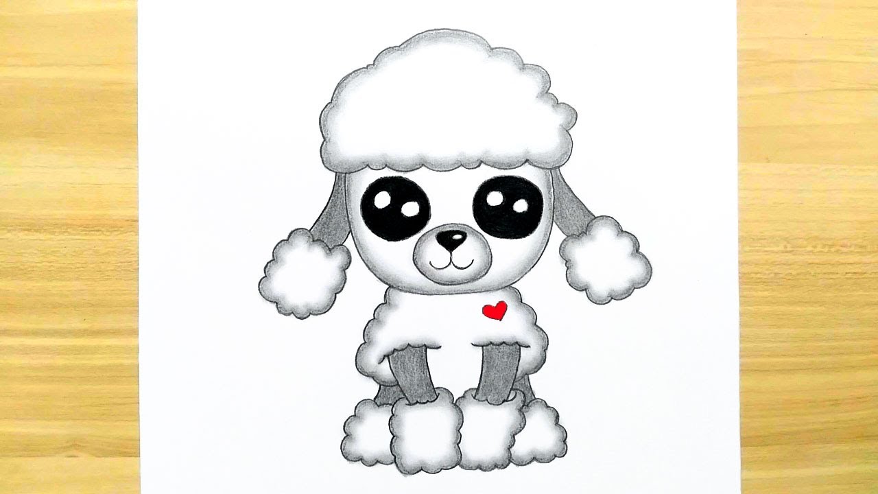 How To Draw A Cartoon Poodle - YouTube