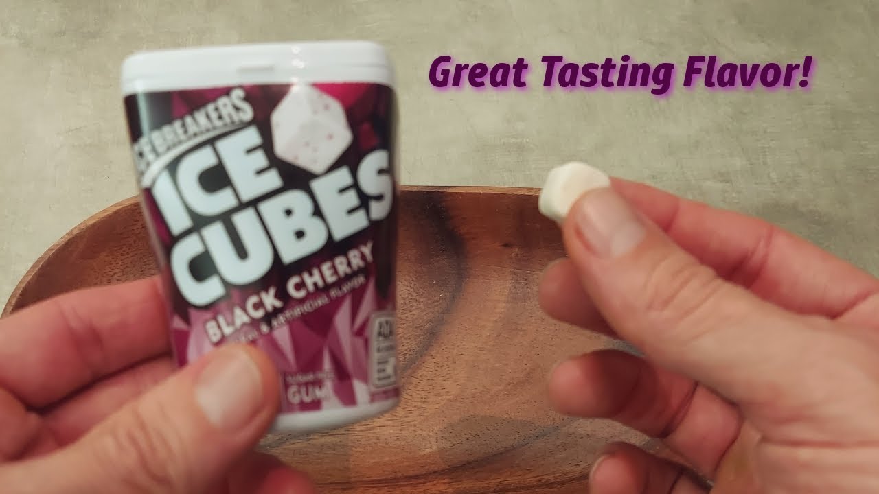 Icebreakers Ice Cubes Chewing Gum Black Cherry (Look at - Review) - YouTube