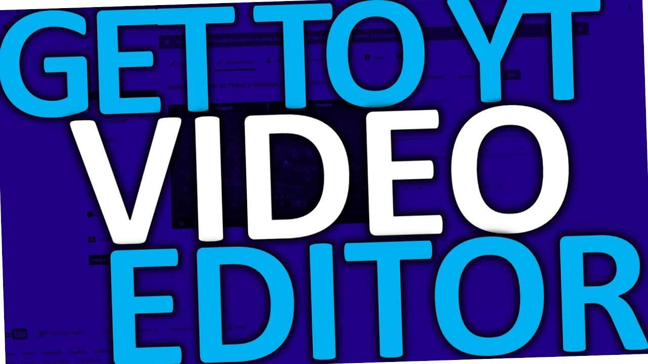 How to Get to the Youtube Video Editor (2017) - YouTube