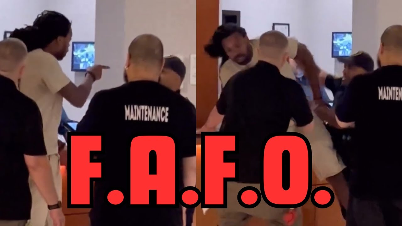 FAFO! TALL DUDE vs SHORT COP! Unhinged Man Destroys Glass Door - YouTube