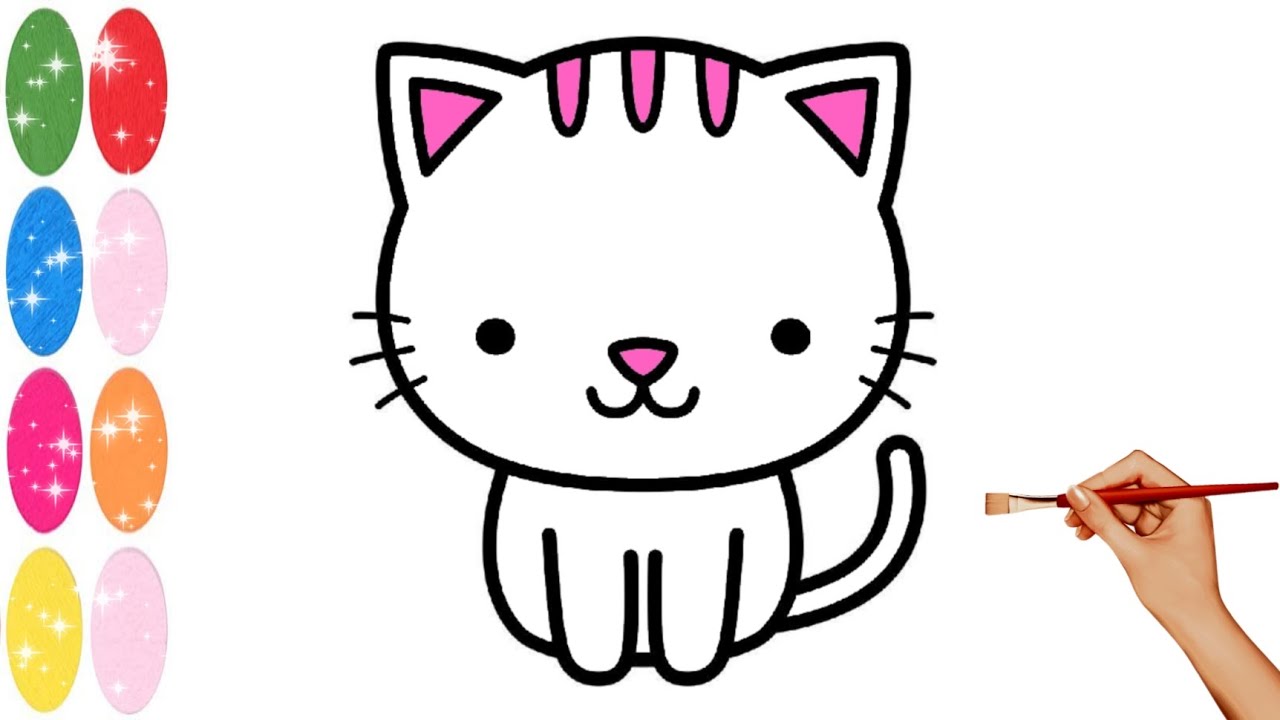 How To Draw a Cat |rasm chizish |Сладка рисунка на котка за деца ...