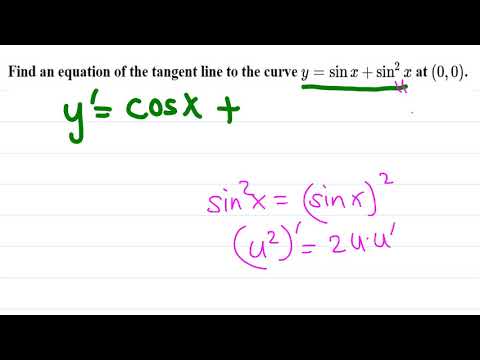 Calculus I: Equation of tangent line with the chain rule - YouTube