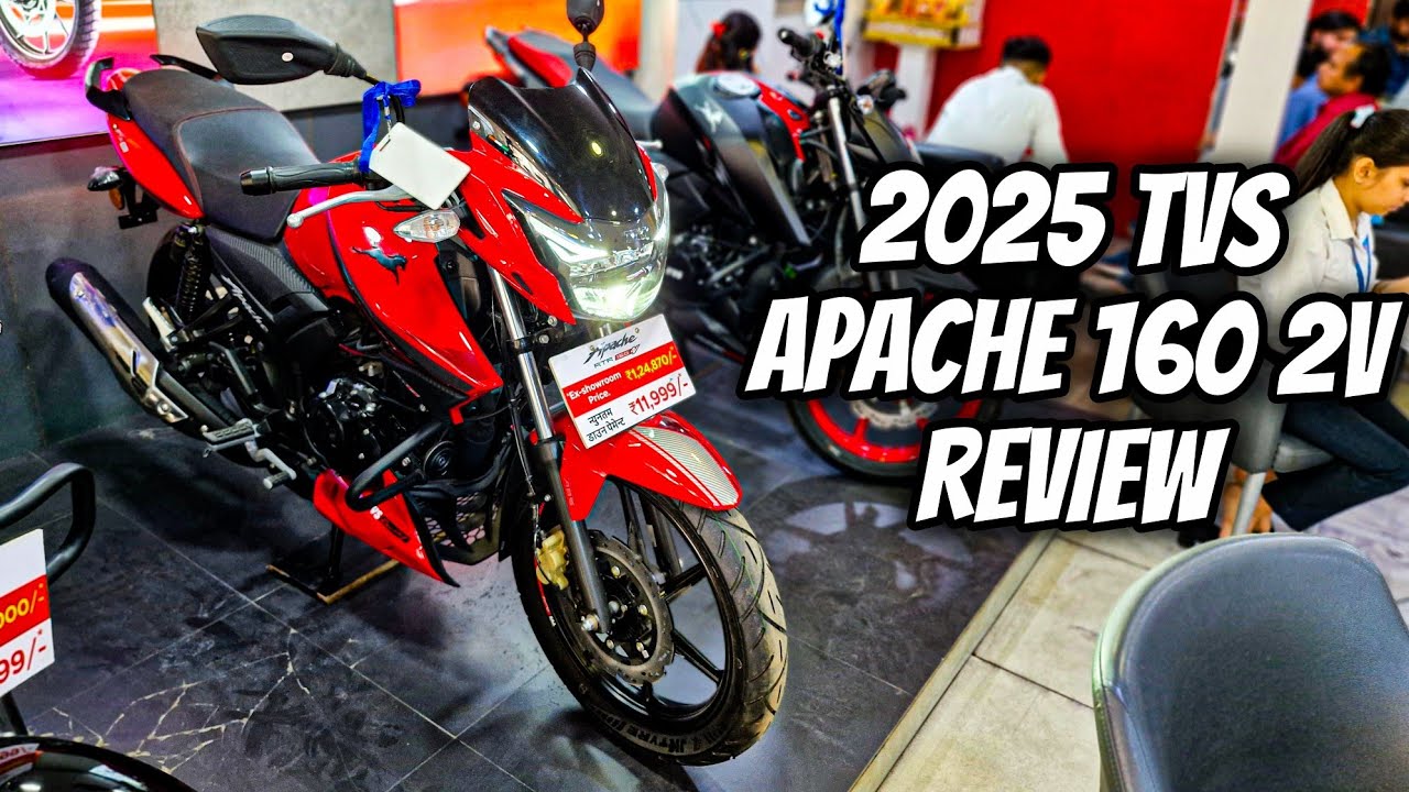 2025 TVS Apache RTR 160 2V Racing Red - Full Review | Feature loaded ...