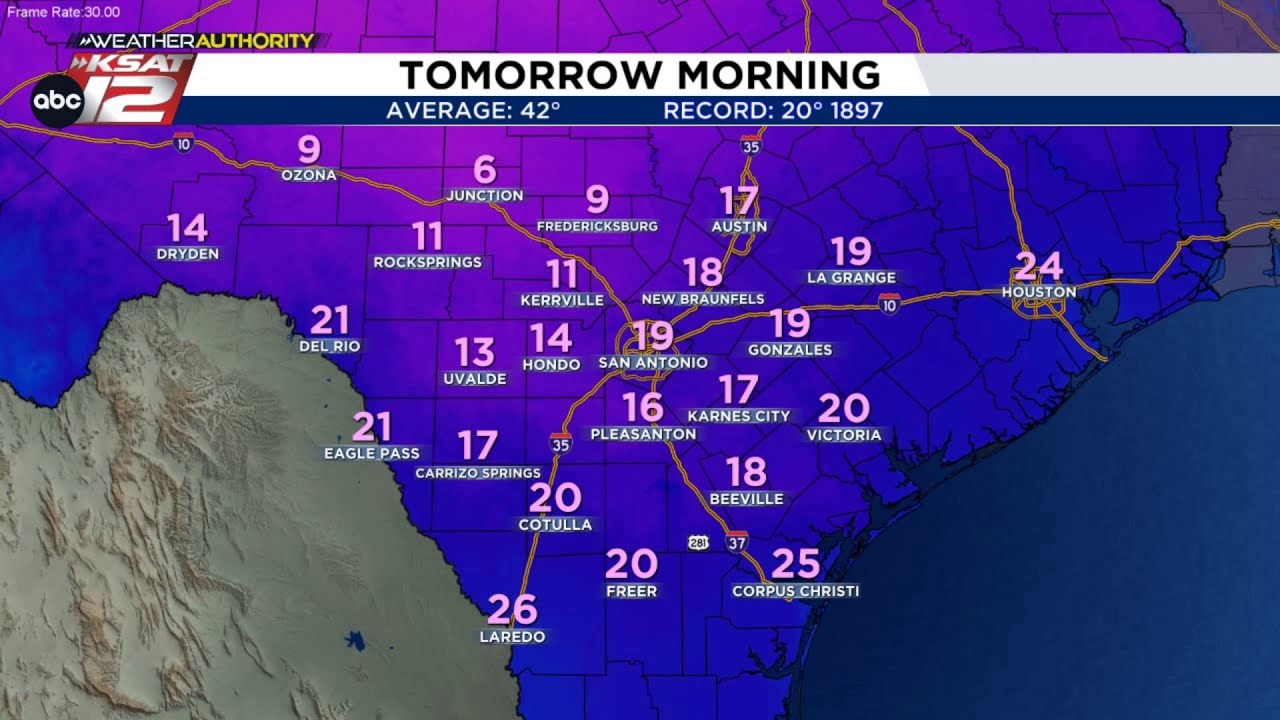 Record Cold Monday Morning - YouTube