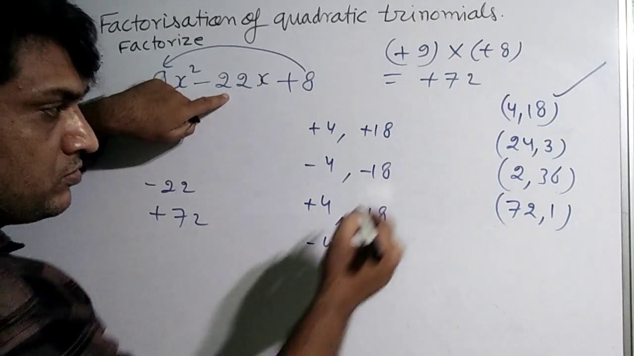 Class 9th Factorisation Of Polynomial Youtube