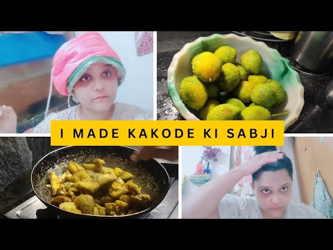 How to make kakode ki sabji || Ghar me kiya head spa || Homemade oil ...