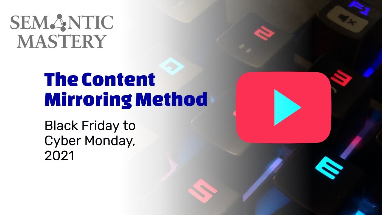 The Content Mirroring Method - Black Friday to Cyber Monday - Semantic ...
