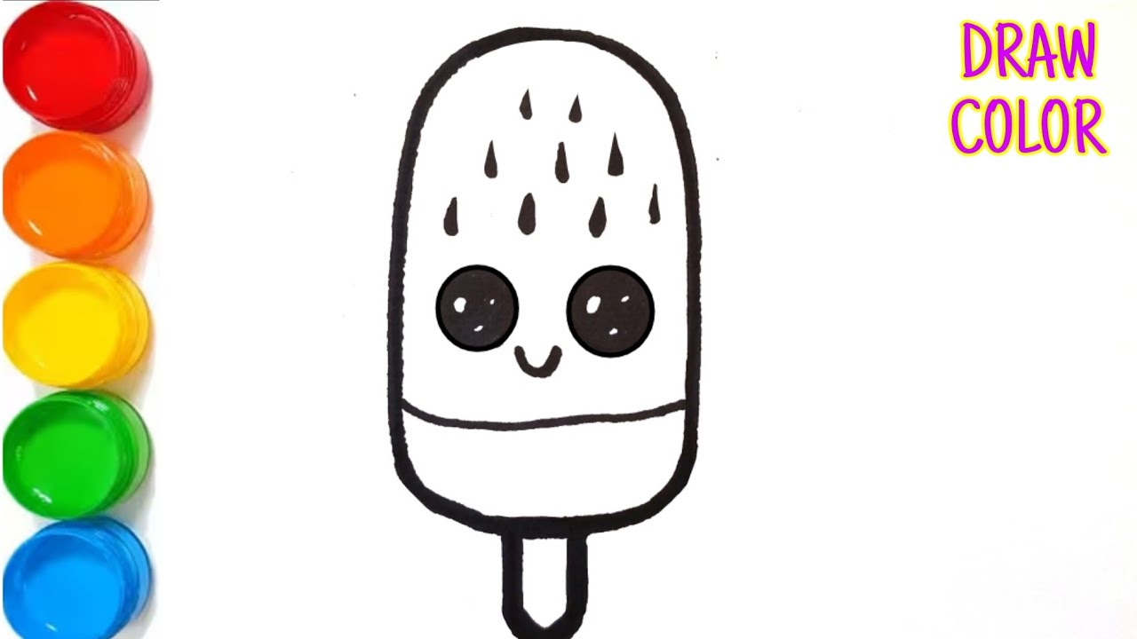 Create a Yummy Watermelon Ice Cream with Colors! 🍉🍦 Fun Drawing for ...