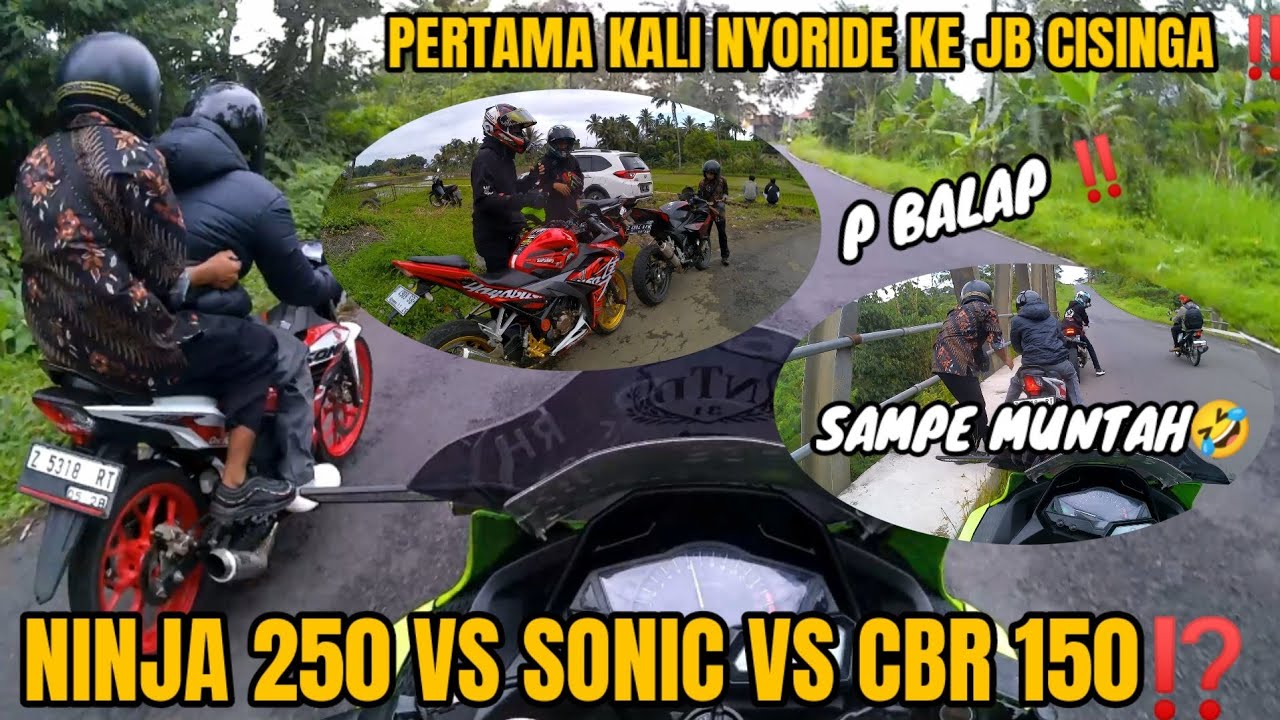 NINJA 250FI VS SONIC VS CBR 150‼️SAMPE MUNTAH PENUMPANG SONIC 🤣 - YouTube