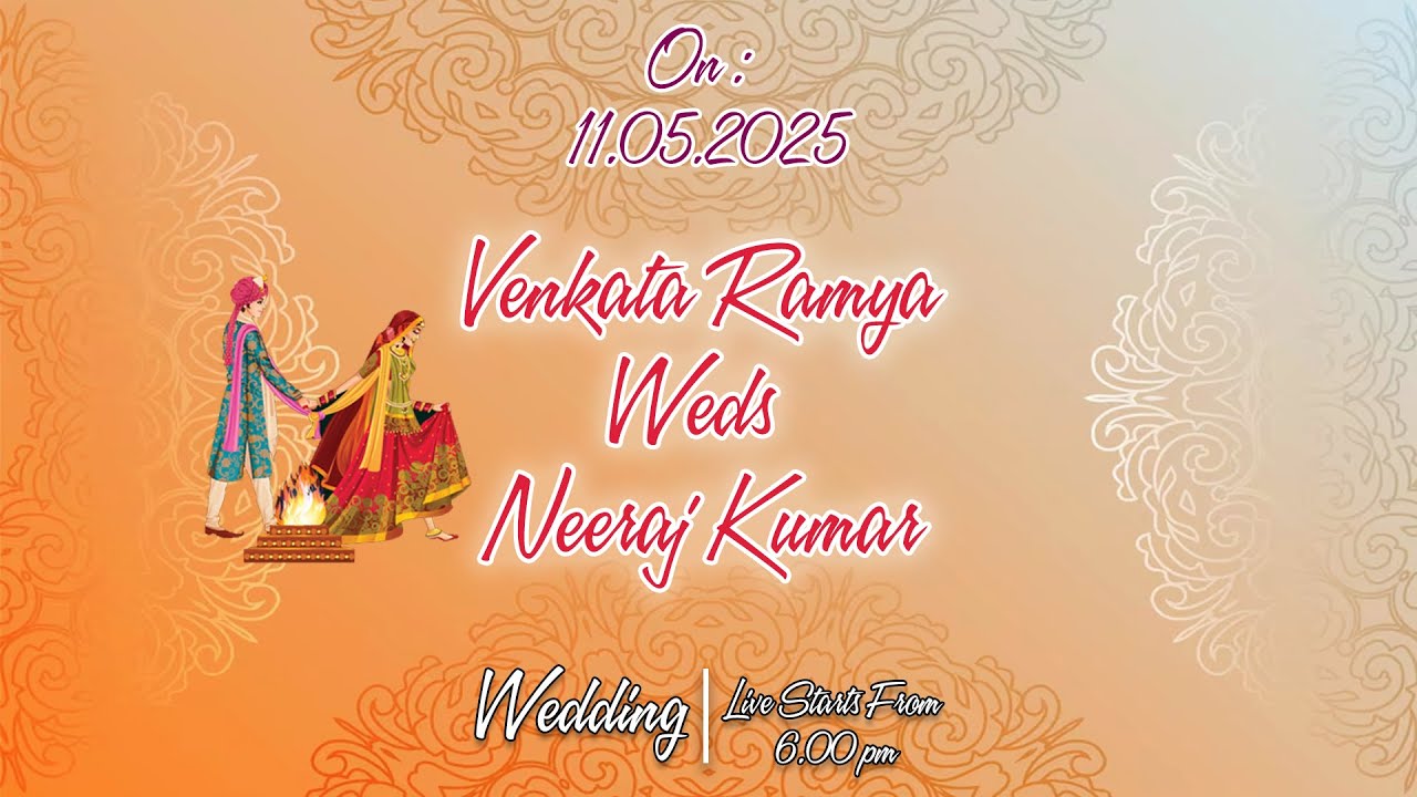 Venkata Ramya Weds Neeraj Kumar - YouTube