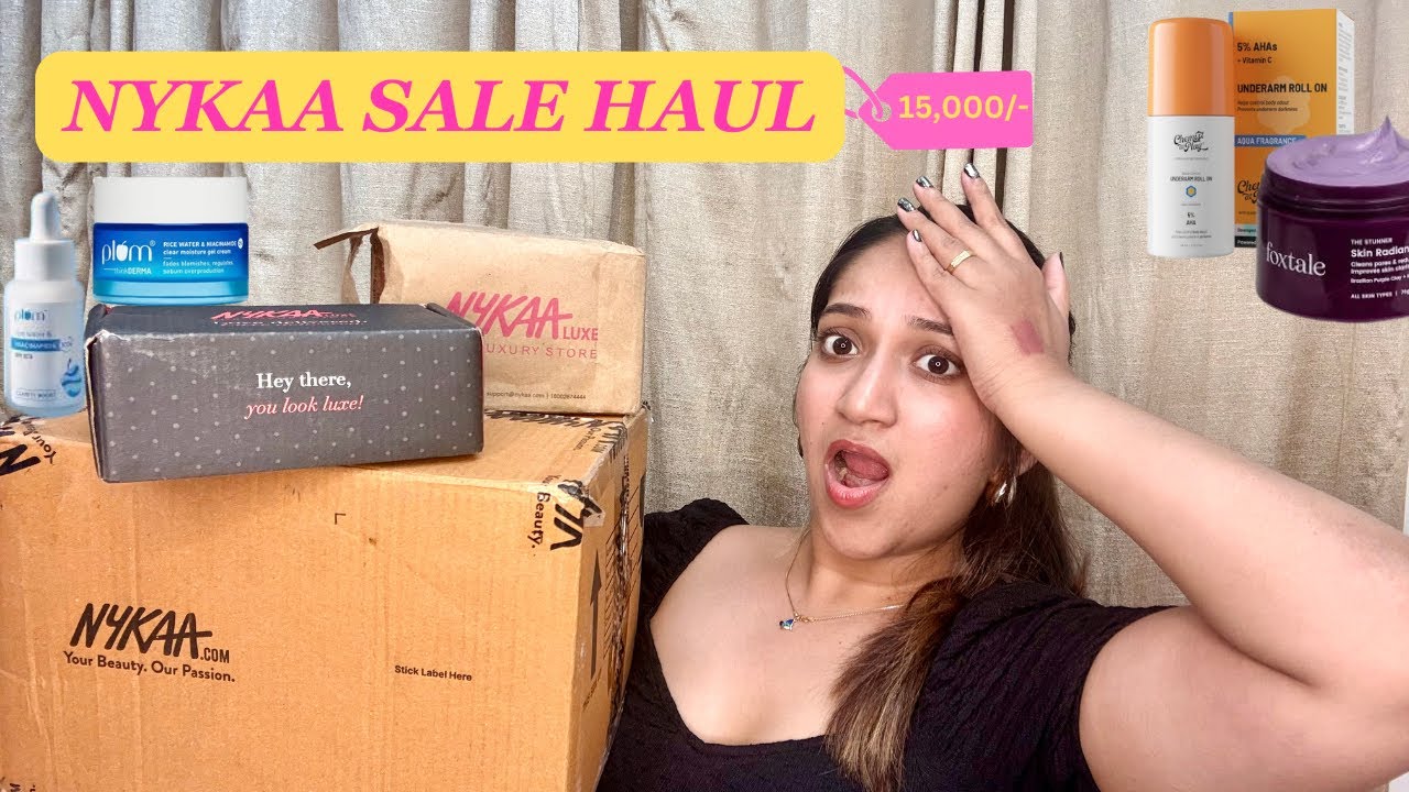 NYKAA Sale Haul Rs.15,000 😱| Skincare, Body care & Fragrances 🎀 ...