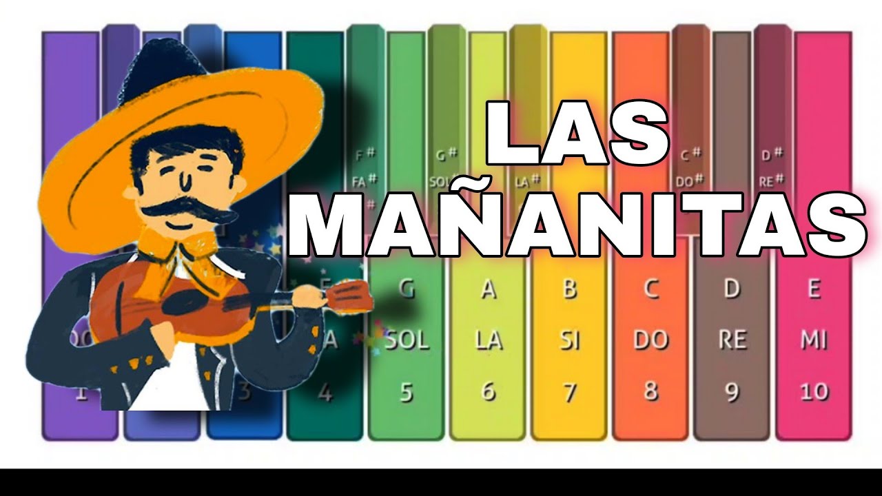 LAS MAÑANITAS Canciones con XILÓFONO / Metalófono (Tutorial FACIL de ...
