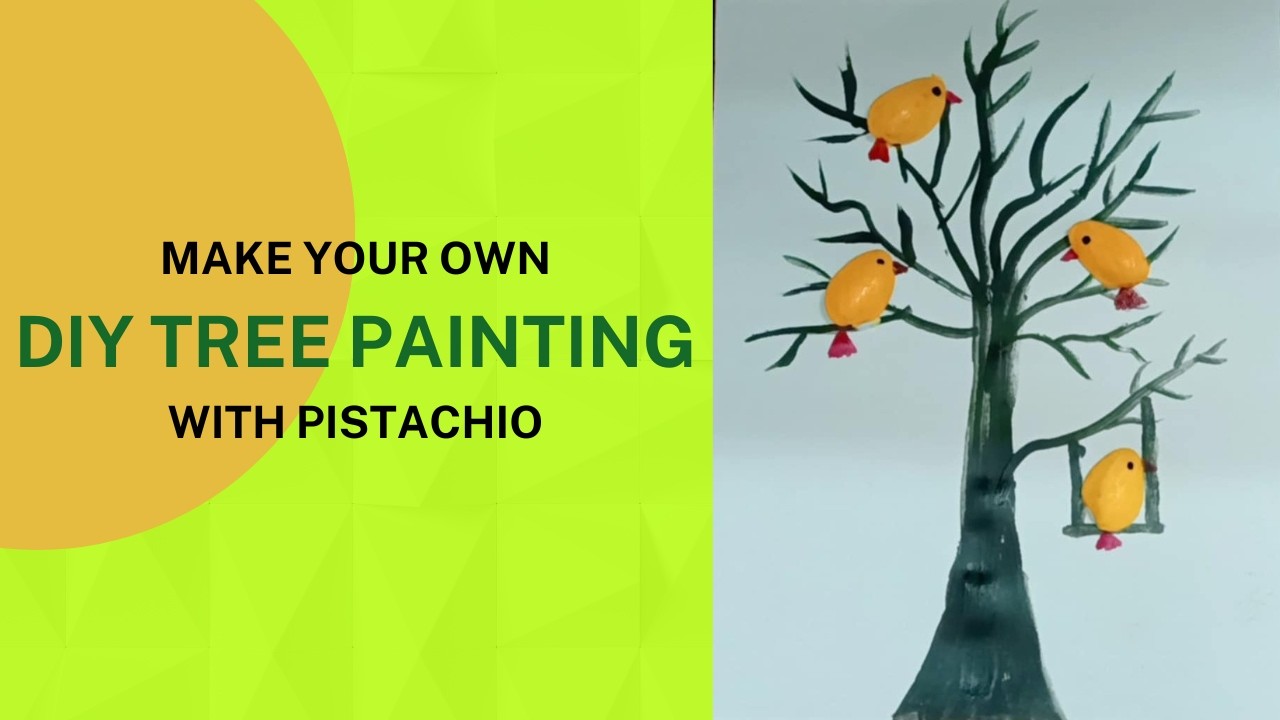 8-Min DIY Bird Tree | Turn Pistachio Shells into Art - YouTube