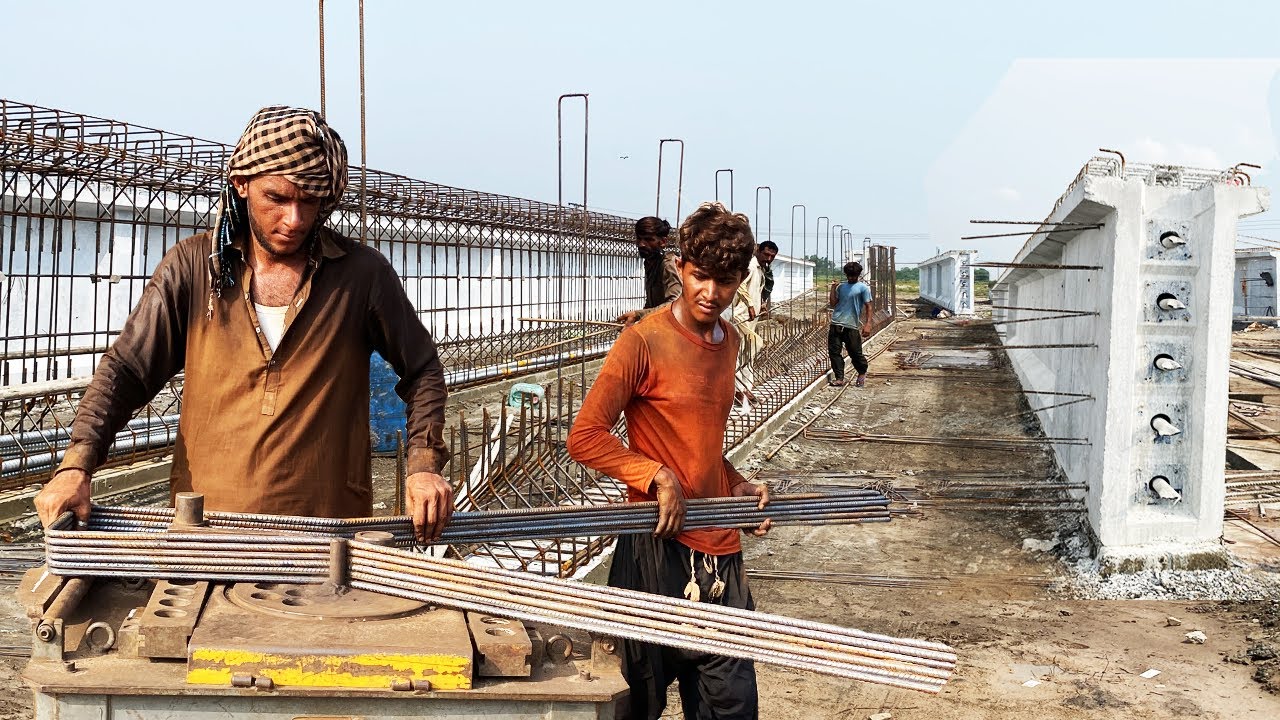 Incredible Process of Building Big Concrete Girder for Bridge ...