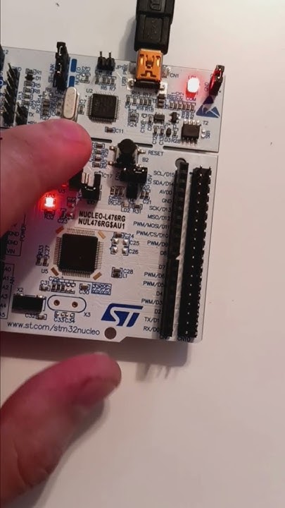 Button Controlled Blinking LED on STM32 Nucleo - YouTube