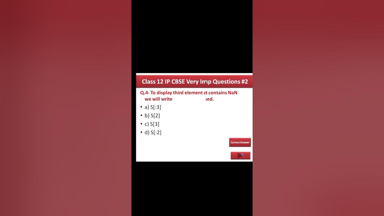 QUIZ ON PYTHON PANDAS #2 | IP FOR CLASS 12 PYTHON PANDAS #shortvideo #shorts #pandasseries # ...