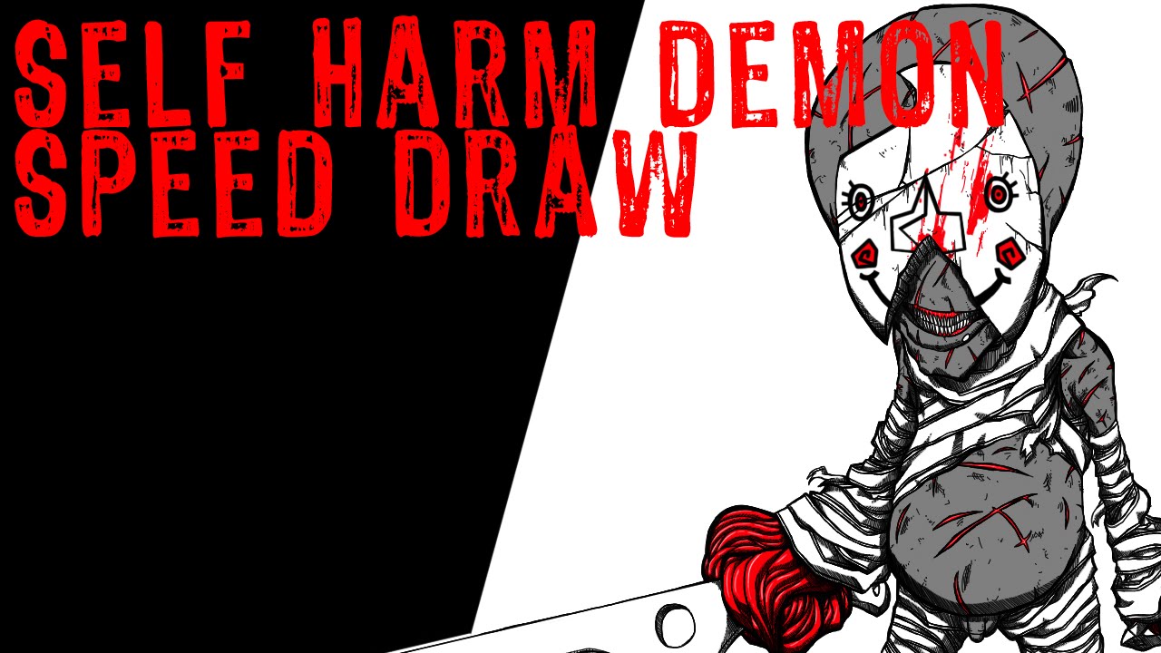 It Aint The Knife (Self Harm Demon Speed Drawing) - YouTube