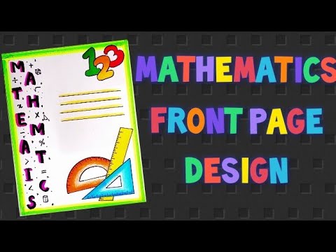 Front Page Design Of Maths Project/ Easy Maths Front Page Design/Border ...