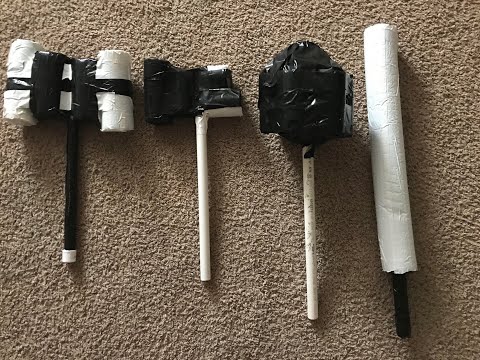 How To Make Pool Noodle And PVC Pipe Weapons - YouTube
