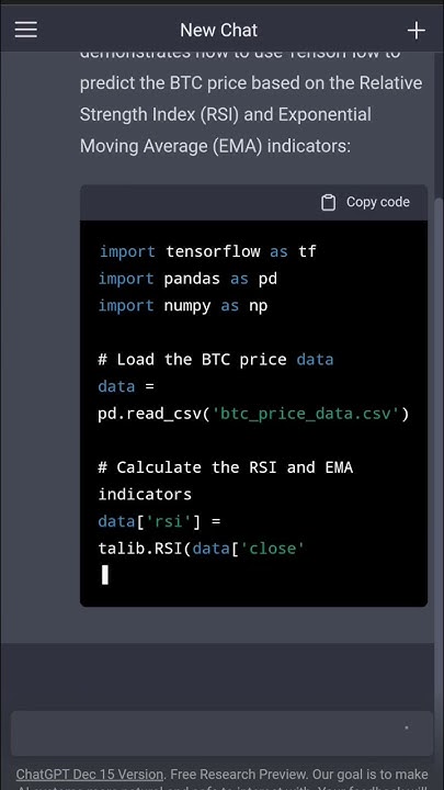 Python Script That Predicts The Bitcoin Price #crypto #trading #python #ai #chatgpt #bitcoin ...