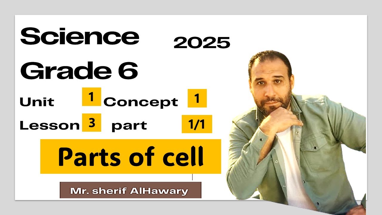 Science |Grade 6 | Parts of cell | Unit 1 Concept 1 Lesson 3 | Part1/2 ...