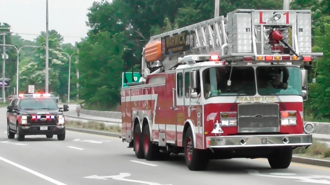 Warwick, RI Fire Department Engine 1, Ladder 1, & Battalion 1 ...