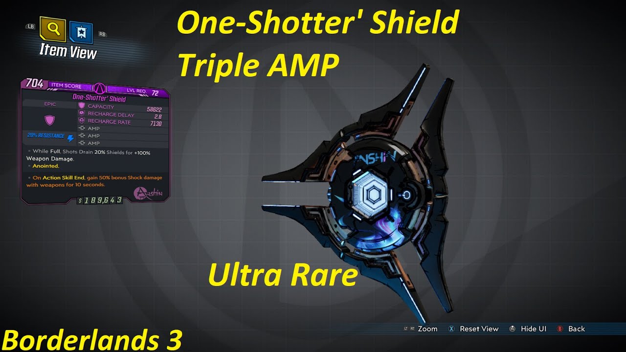 One-Shotter' Shield dropped in Slaughter Shaft. Ultra Rare-Triple Amp ...