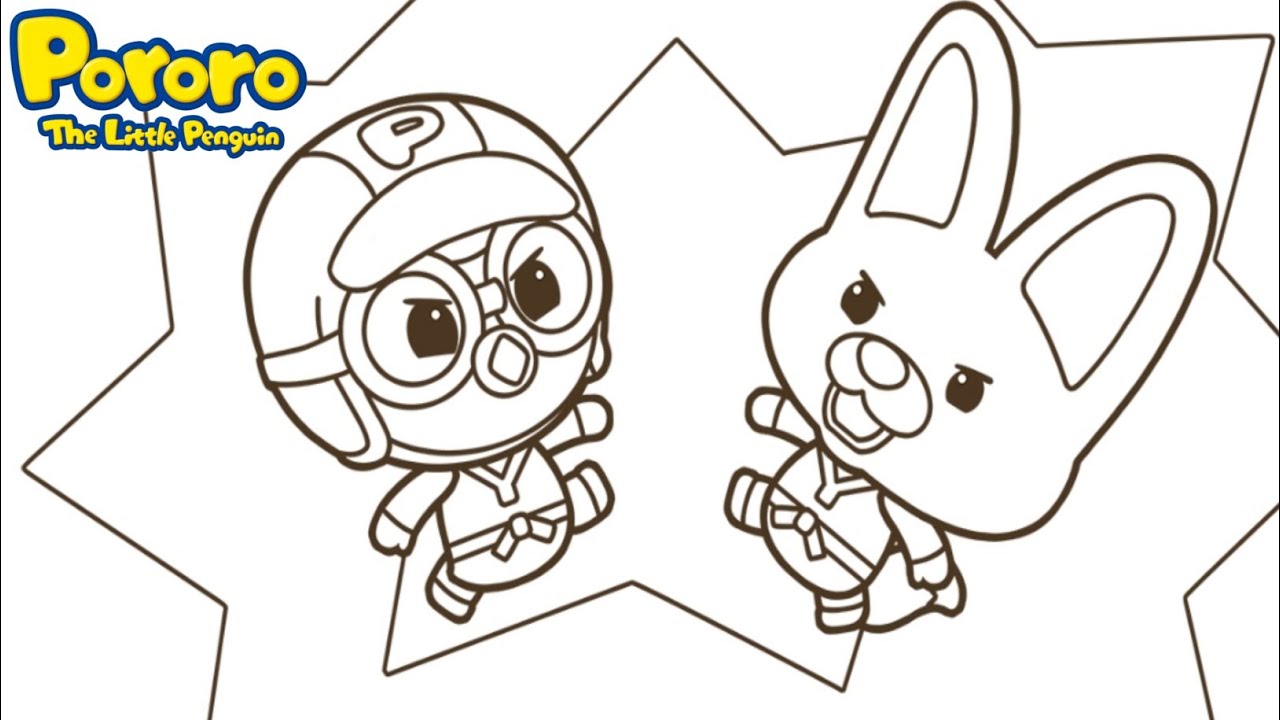 Mewarnai Pororo, Pobby, Crong, Eddy, Loopy, Patty Dan Teman-temannya ...