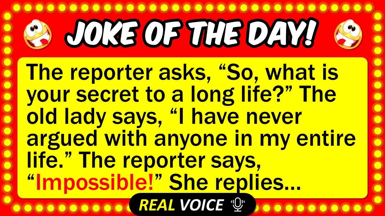 🤣 BEST JOKE OF THE DAY! - An old lady is just about to turn 100-years ...