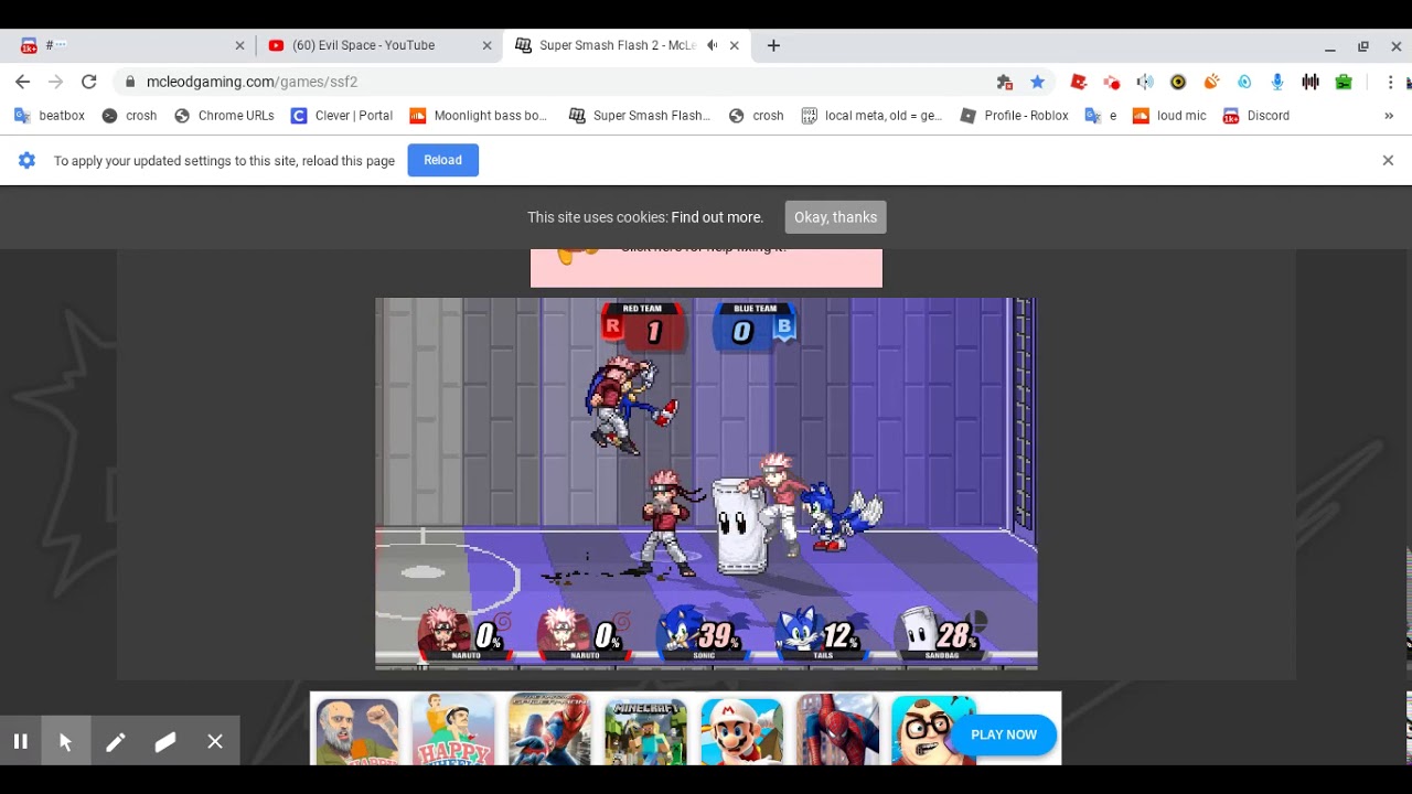 playing ssf super smash flash 2 with my little brother - YouTube