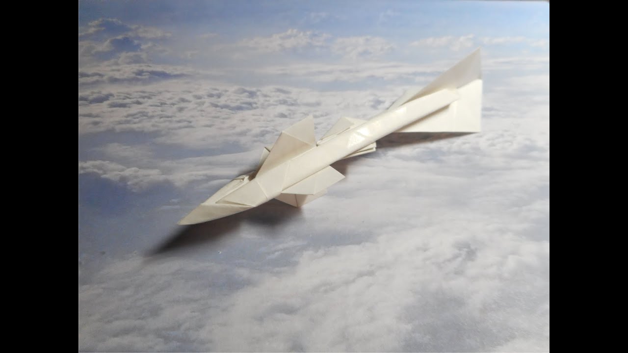 Origami missile (Hunter) tutorial - YouTube