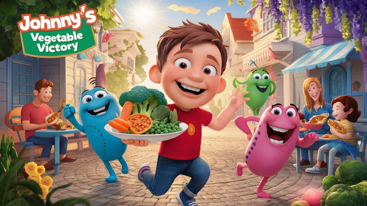 Johnny's Vegetable Victory. Animated Story for Kids - YouTube