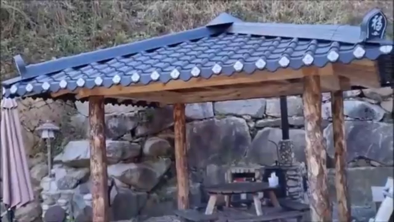 Vintage Gazebo Built by Korean Carpenter #woodworking - YouTube