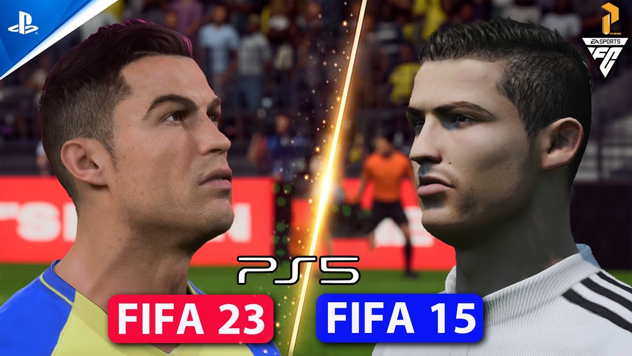 Fifa23 vs Fifa15 in PS5 - YouTube